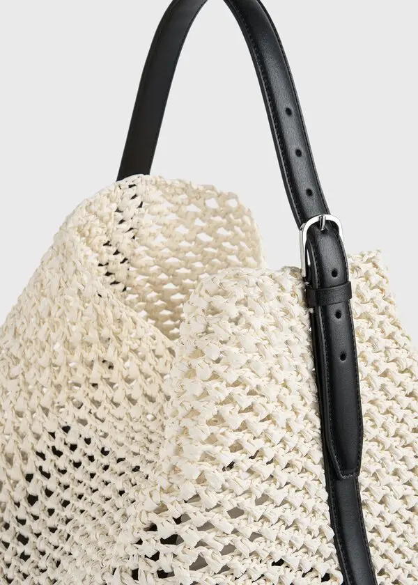 TOTEME Belted Raffia Tote