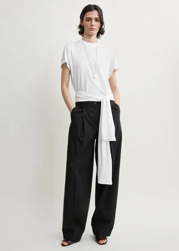 TOTEME Single Pleat Cotton Trousers