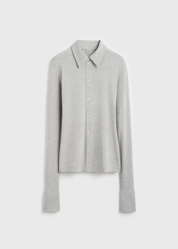 TOTEME Fitted Jersey Shirt - Grey