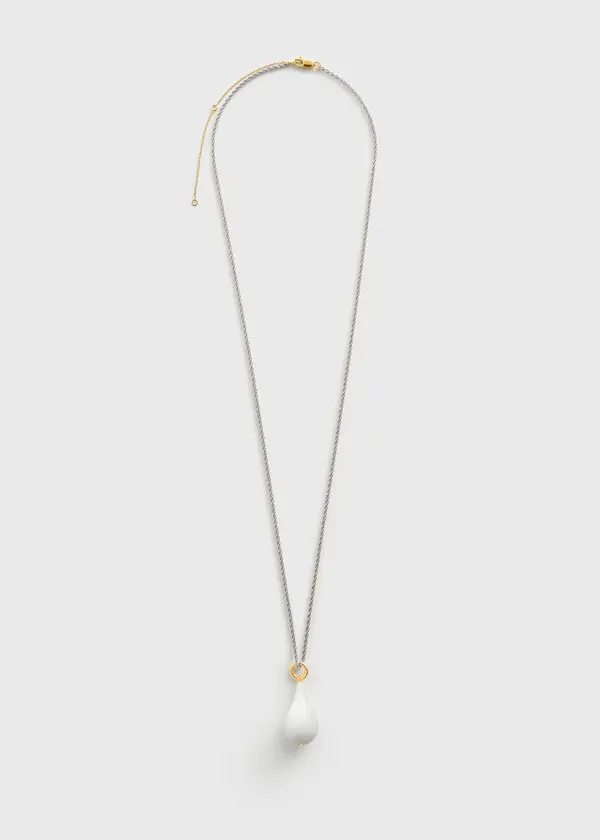 TOTEME Medium Crystal Drop Necklace White/gold/silver - White,gold,silver
