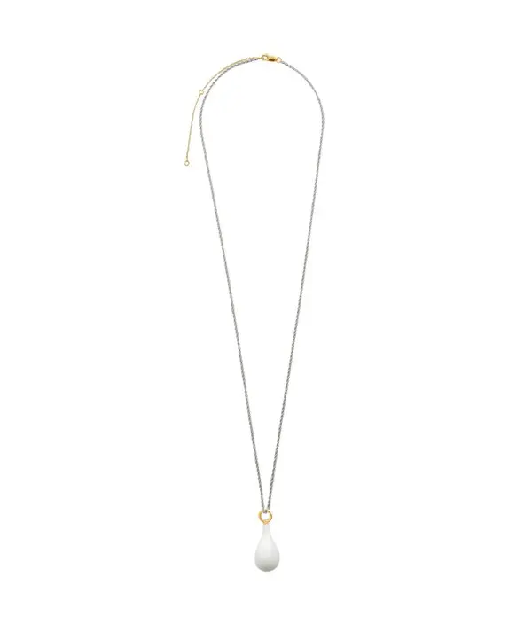 TOTEME Crystal Drop Necklace - White,gold,silver