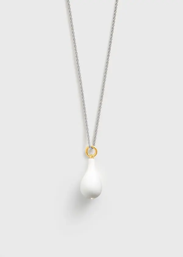TOTEME Crystal Drop Necklace - White