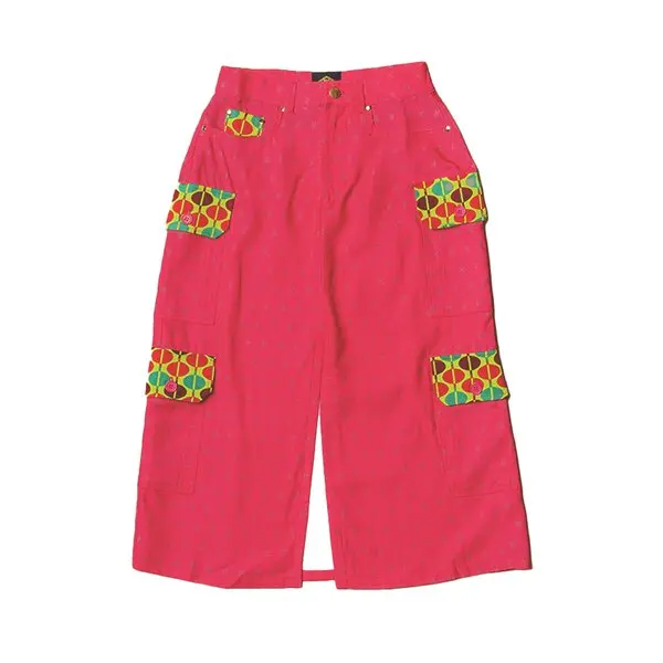 HOUSE OF CASWELL Veronica Cargo Midi Skirt - Red