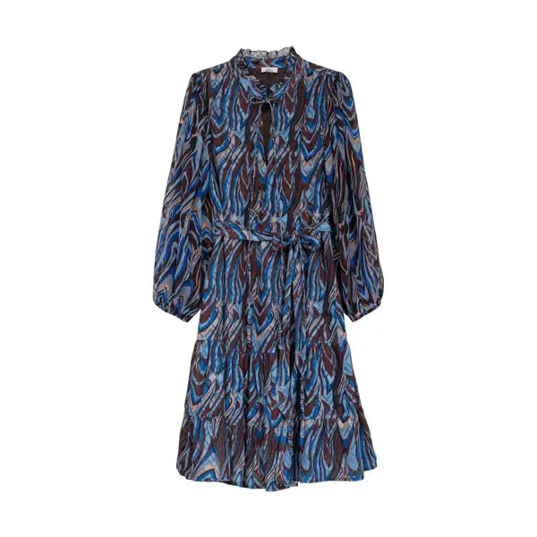 NIZA Printed Dress With V-neckline
