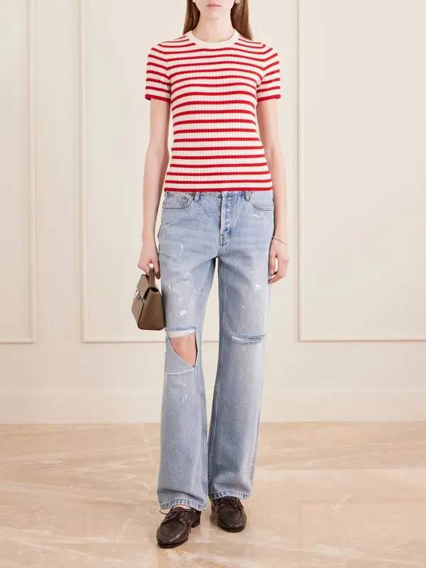 Still Here Painter Distressed Straight-leg Jeans