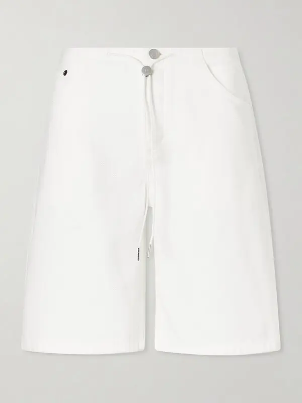 Still Here Low-rise Denim Shorts - White