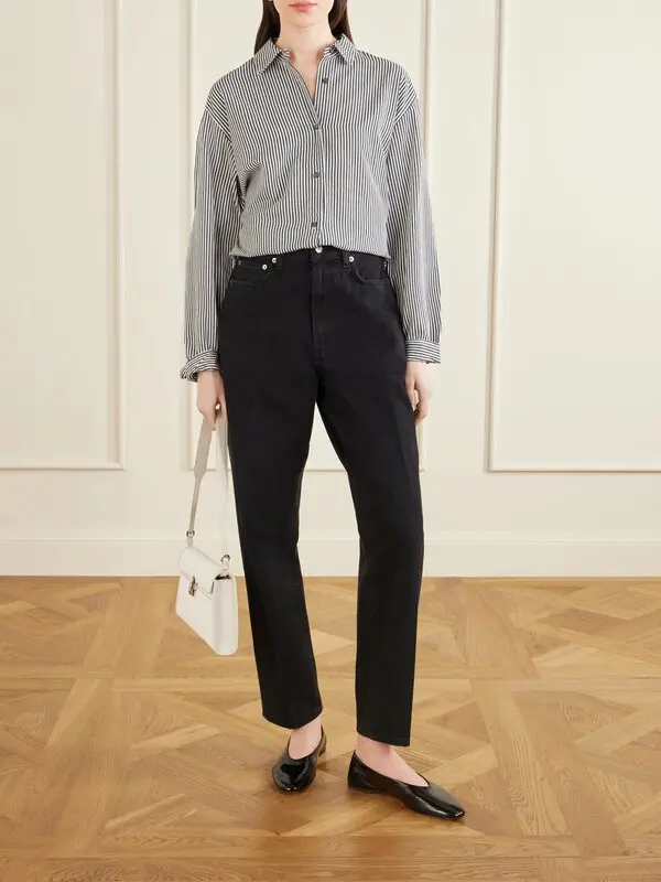 AGOLDE 80's High-rise Straight-leg Jeans - Black