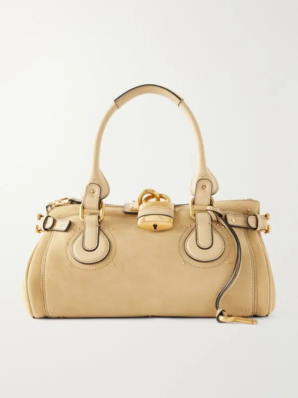 Chloé Paddington Suede Shoulder Bag - Neutrals