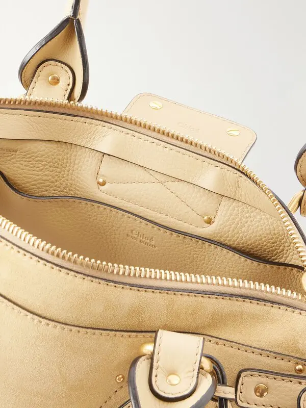 Chloé Paddington Suede Shoulder Bag - Neutrals