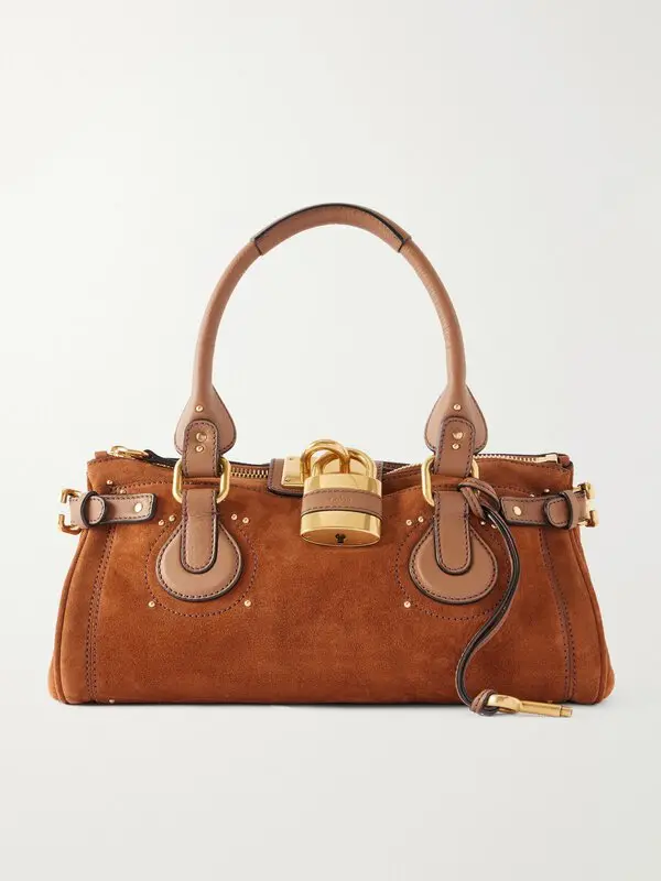 Chloé Paddington Suede Shoulder Bag - Brown