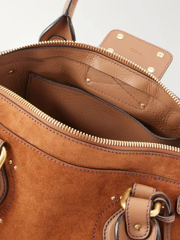 Chloé Paddington Suede Shoulder Bag - Brown