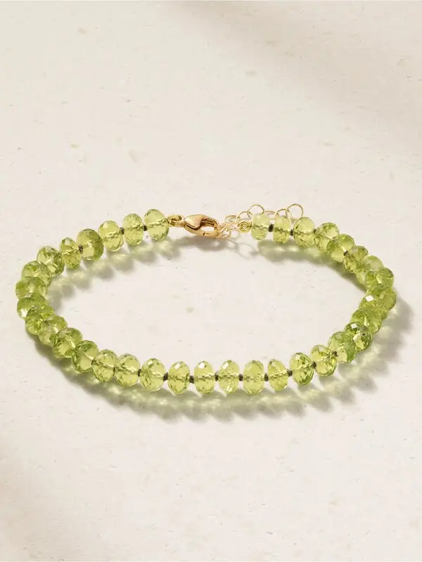Jia Jia 14k Gold Peridot Beaded Bracelet - Green