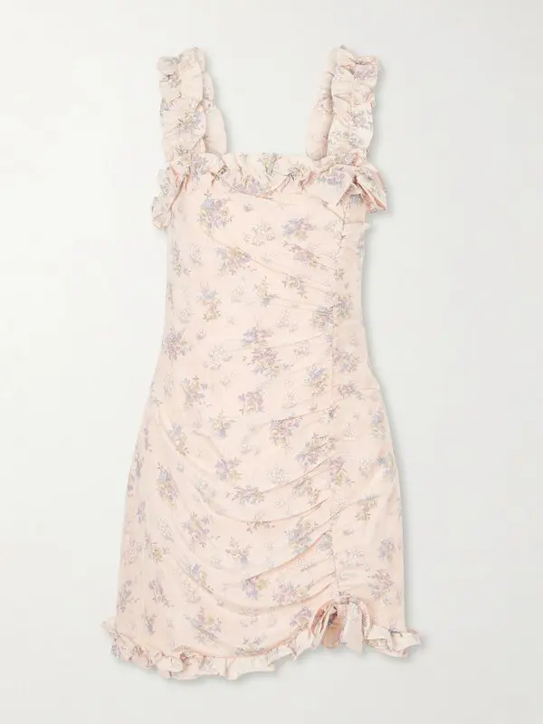 Alessandra Rich Floral-print Silk Mini Dress