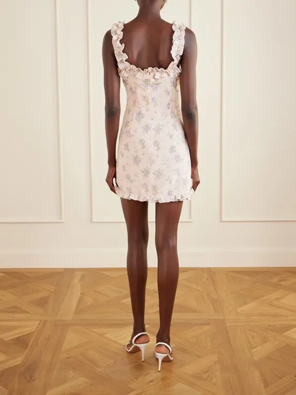 Alessandra Rich Floral-print Silk Mini Dress