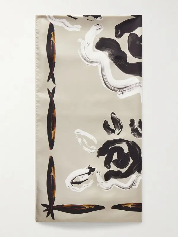 KALLMEYER Floral-print Silk-twill Scarf