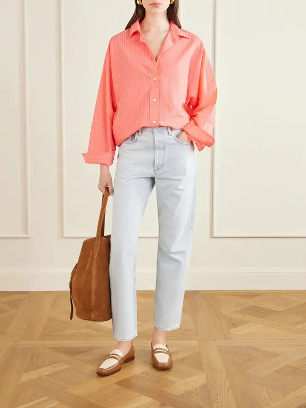 AGOLDE 90's Crop' Mid-rise Straight-leg Organic Jeans