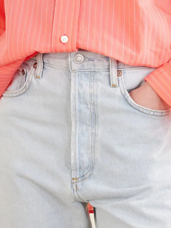 AGOLDE 90's Crop' Mid-rise Straight-leg Organic Jeans