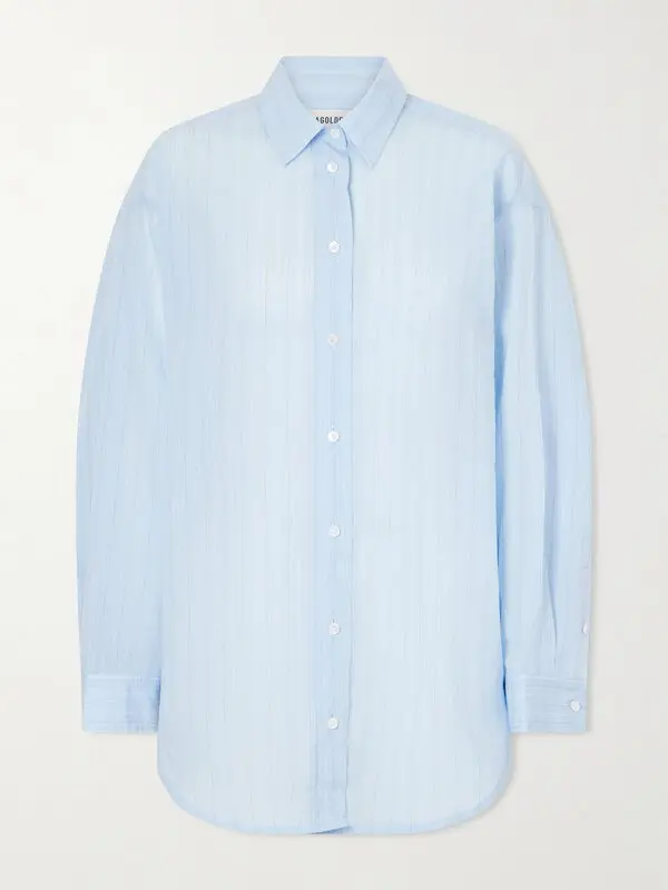 AGOLDE Sona Striped Cotton-blend Shirt
