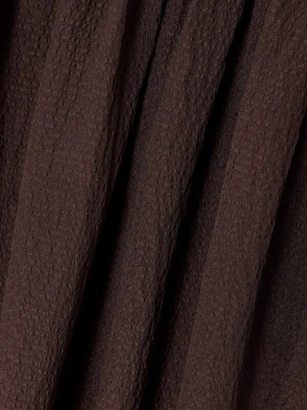 JOSEPH Emi Off-the-shoulder Shirred Seersucker Top