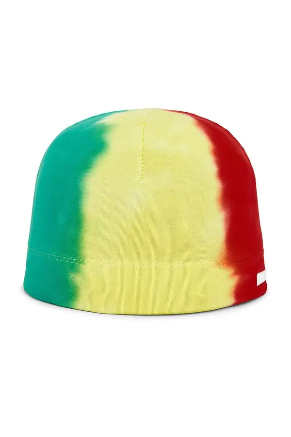 SPENCER BADU Tie Dye Skull Cap In Yellow,green - Multi