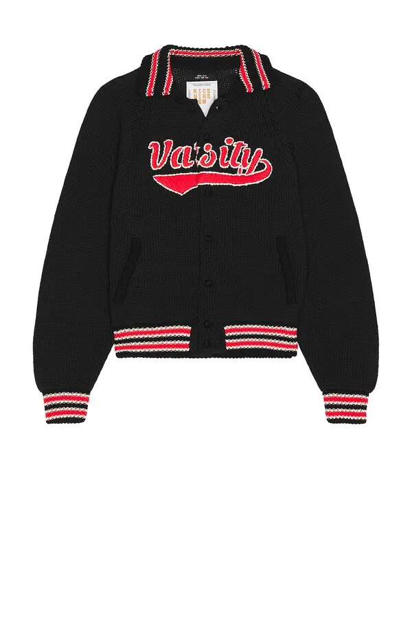 RICE NINE TEN Knitted Varsity Jacket