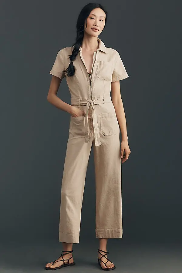 Maeve The Colette Linen Jumpsuit - Egret