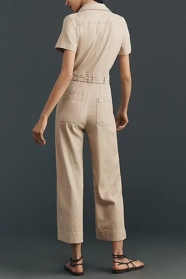 Maeve Colette Linen Stretch Jumpsuit