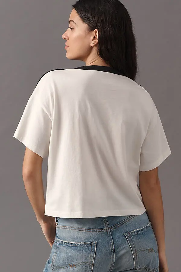 NATION LOS ANGELES Ada Button-sleeve T-shirt Top