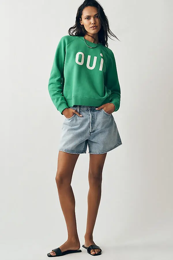 Clare V. Oui Le Court Sweatshirt