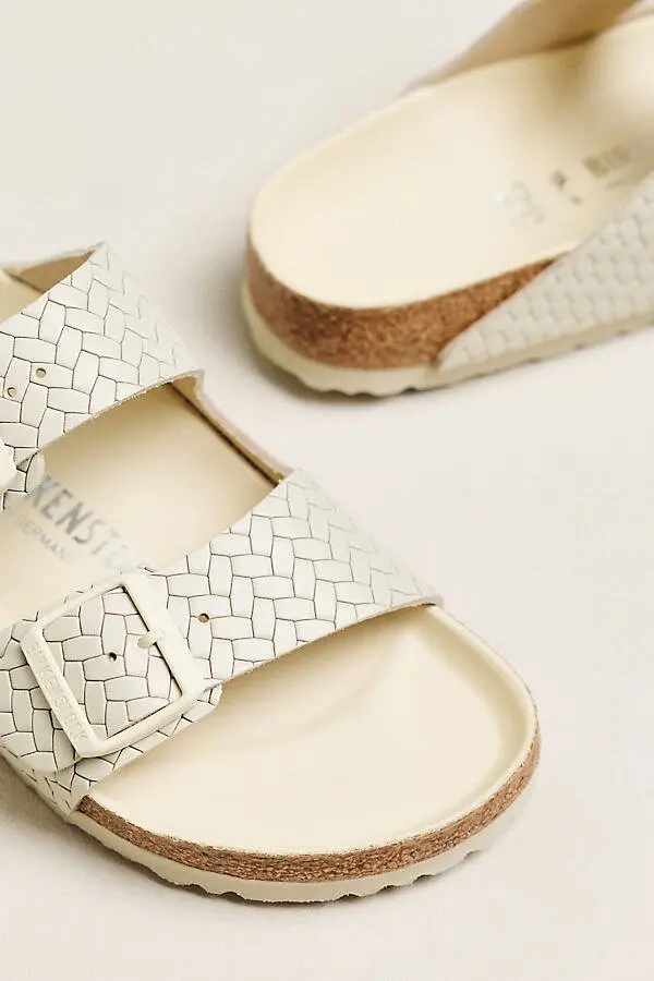 BIRKENSTOCK Arizona Woven Sandals - Ecru