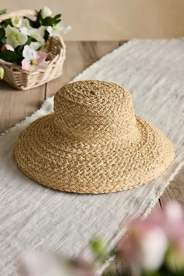 TERRAIN Woven Raffia Bell Hat
