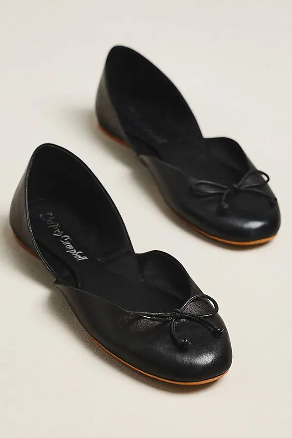 Jeffrey Campbell Perky Ballet Flats With Bow Detailing - Black