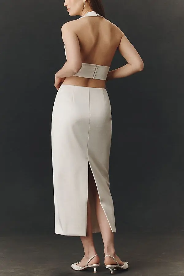 Bhldn Satin Maxi Column Skirt