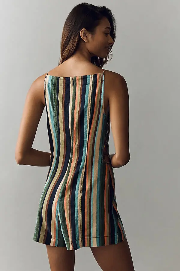 Anthropologie Linen Blend Cutout Romper