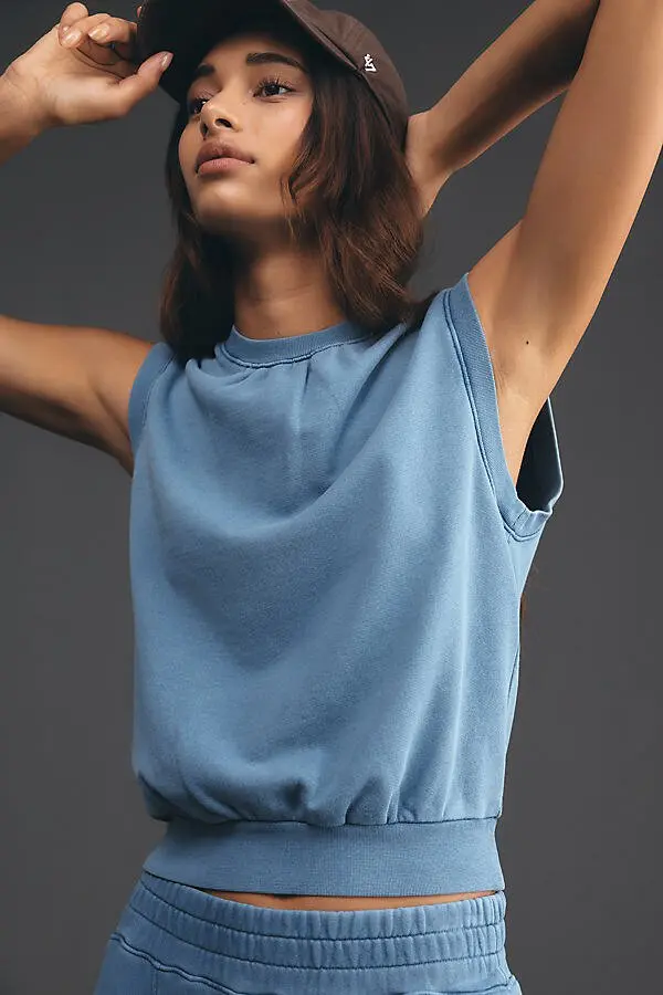 NATION LOS ANGELES Billie Muscle Sweatshirt - Indigo