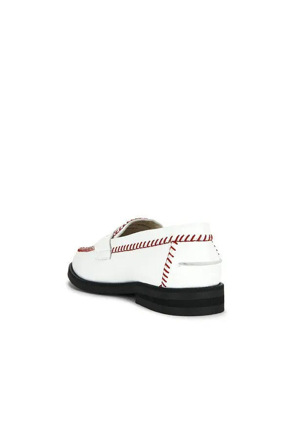 DUKE + DEXTER Baseball Penny Loafer - Cream