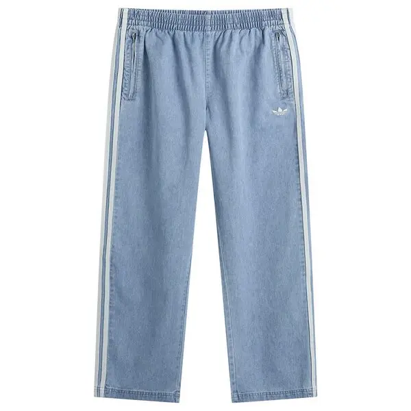 Adidas Denim Firebird Track Pants - Light Blue