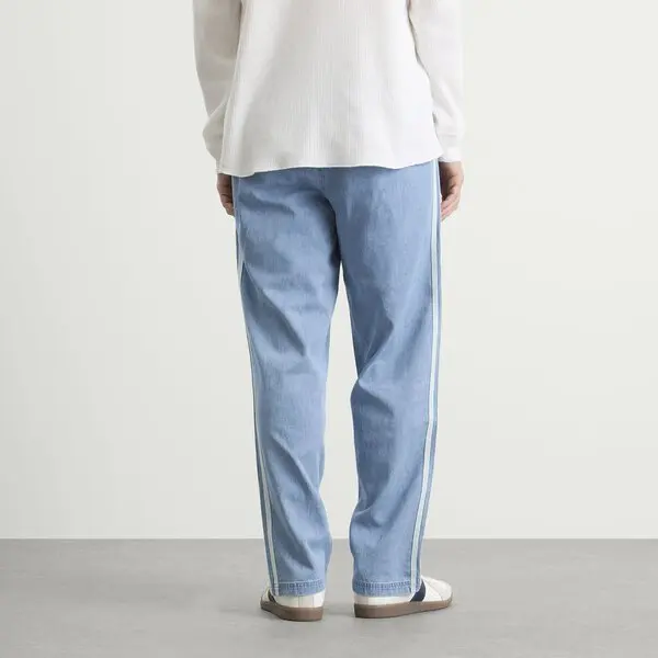Adidas Denim Firebird Track Pants - Light Blue