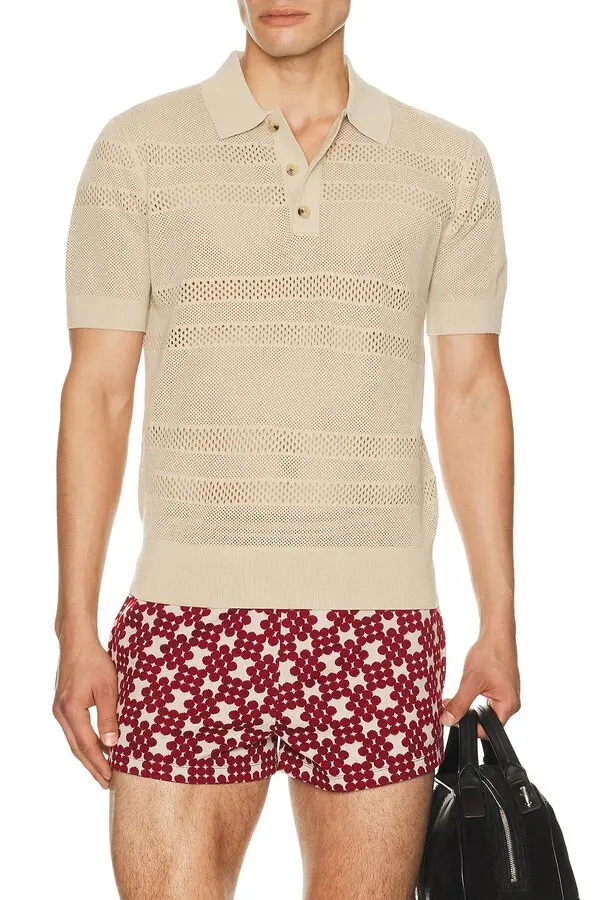Dries Van Noten Mercy Polo In Nude - Beige