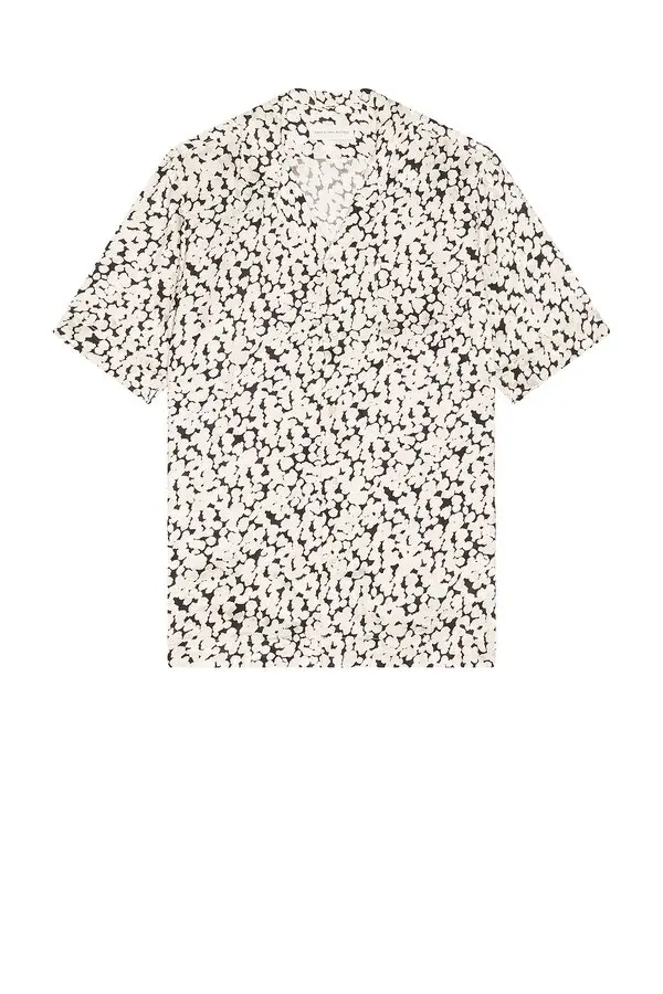 Dries Van Noten Carltone Shirt In Metallic Silver - Ecru