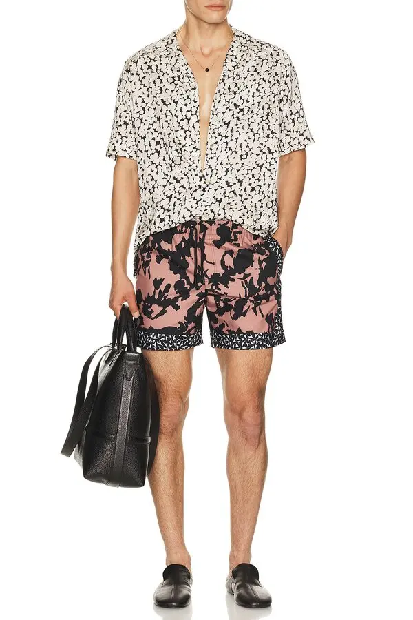 Dries Van Noten Printed Swim Shorts - Old Rose