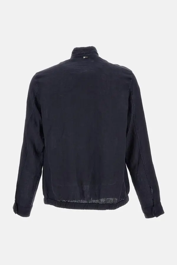 Herno Linen Safari Jacket - Blue