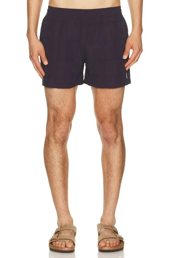 AUTO-REPLY Printed Sebastian Swim Trunk - Grid Storm