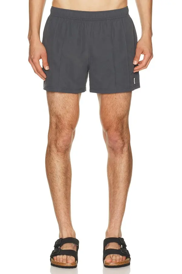 AUTO-REPLY Vertical Pintuck Swim Trunk - Vertical Granite