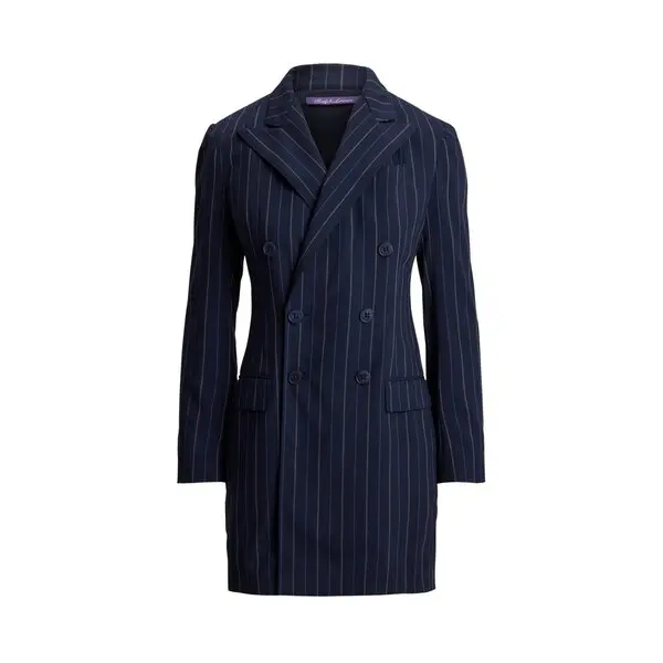 Ralph Lauren Camden Striped Wool Day Dress