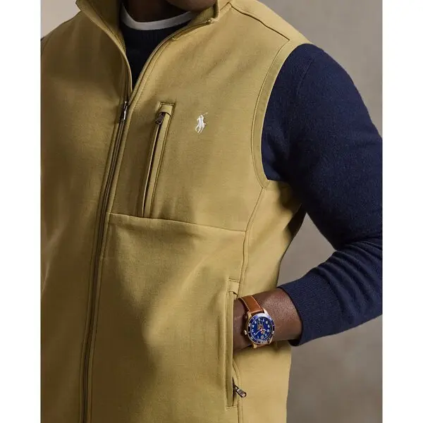Ralph Lauren Double-knit Vest With Embroidered Pony