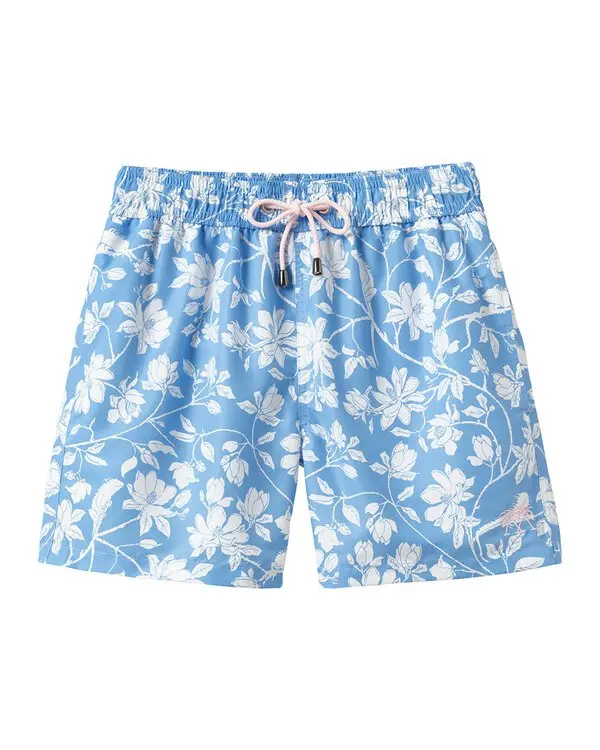 PINK HOUSE Floral Print Swim Shorts - Blue