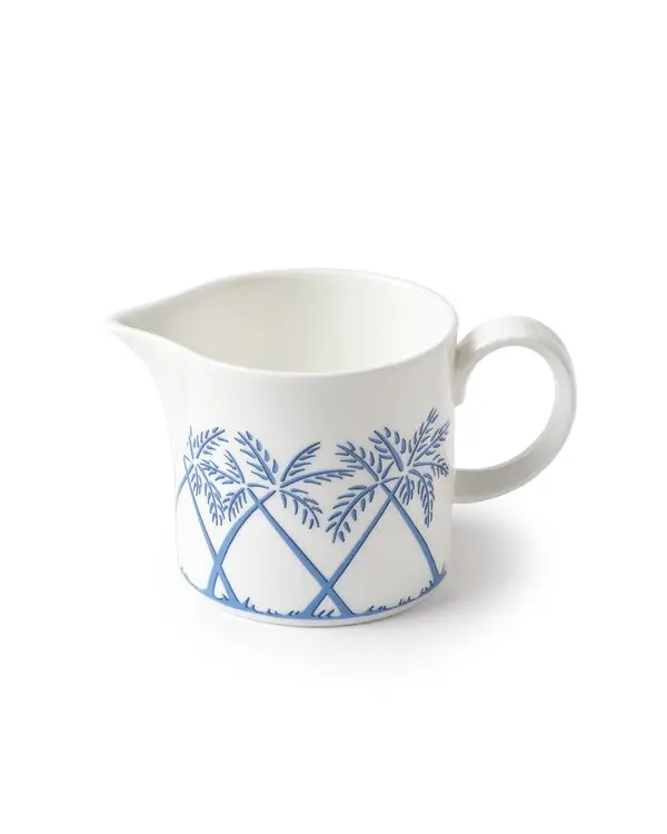 PINK HOUSE Fine Bone China Cream Jug Palms - Blue