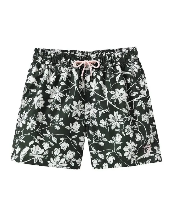 PINK HOUSE Iguana Spruce Floral Print Swim Shorts - Green