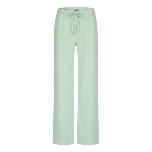 MAISON TANGERINE Mint Linen Wide Leg Trousers - Green